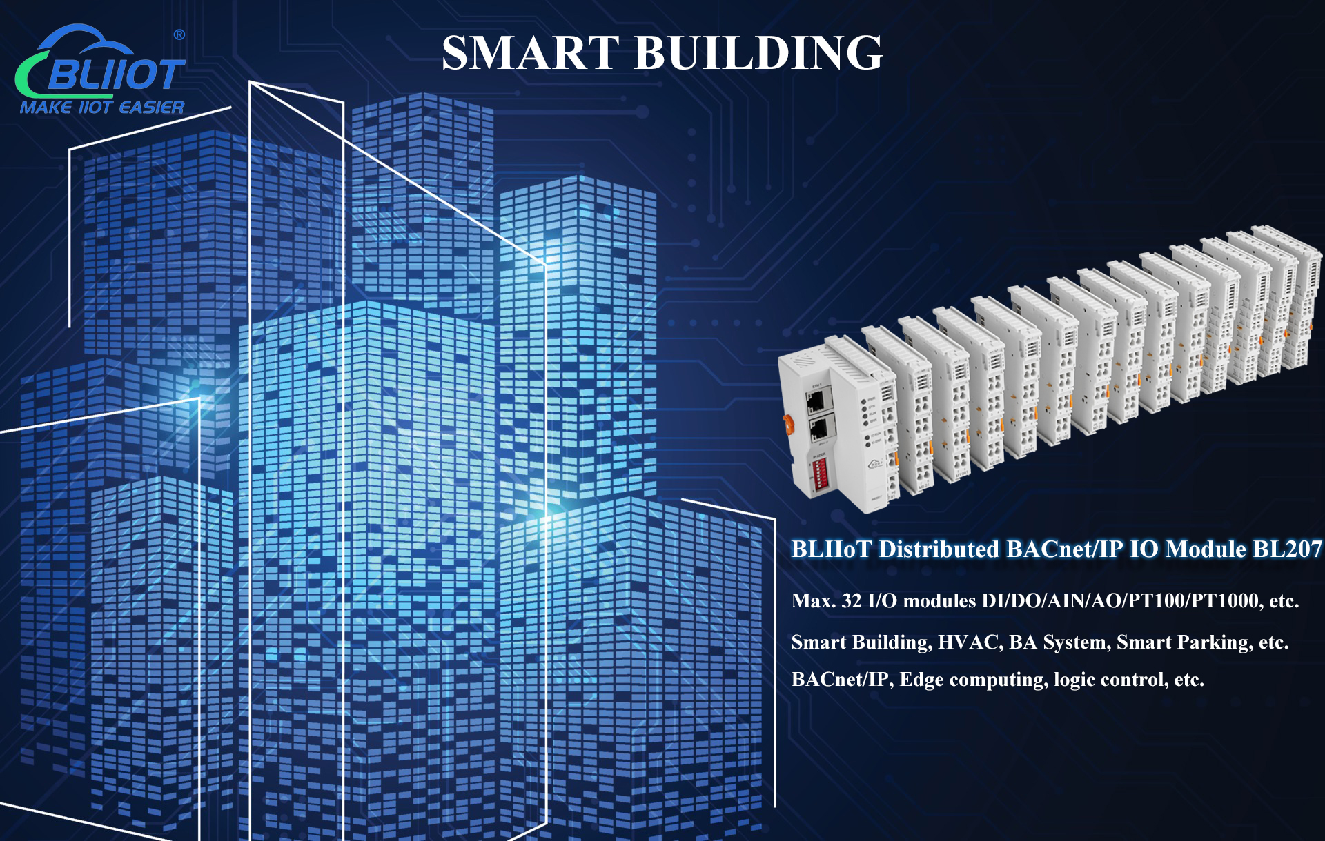 BACnet/IP Distributed IO Module Used in Smart Buildings